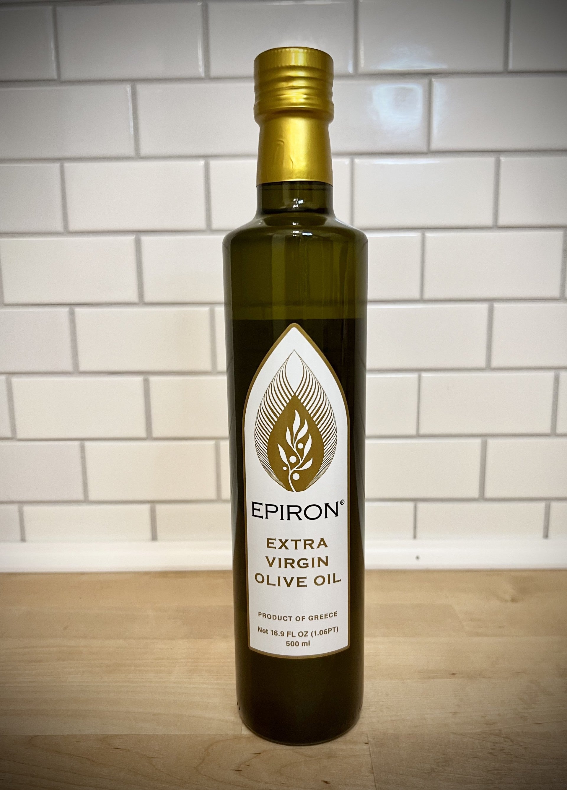 Epiron 500ml (16.9 fl oz) Extra Virgin Olive Oil (glass bottle ...